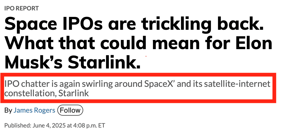 New SpaceX Pre IPO Rumor - Wyatt Investment Research